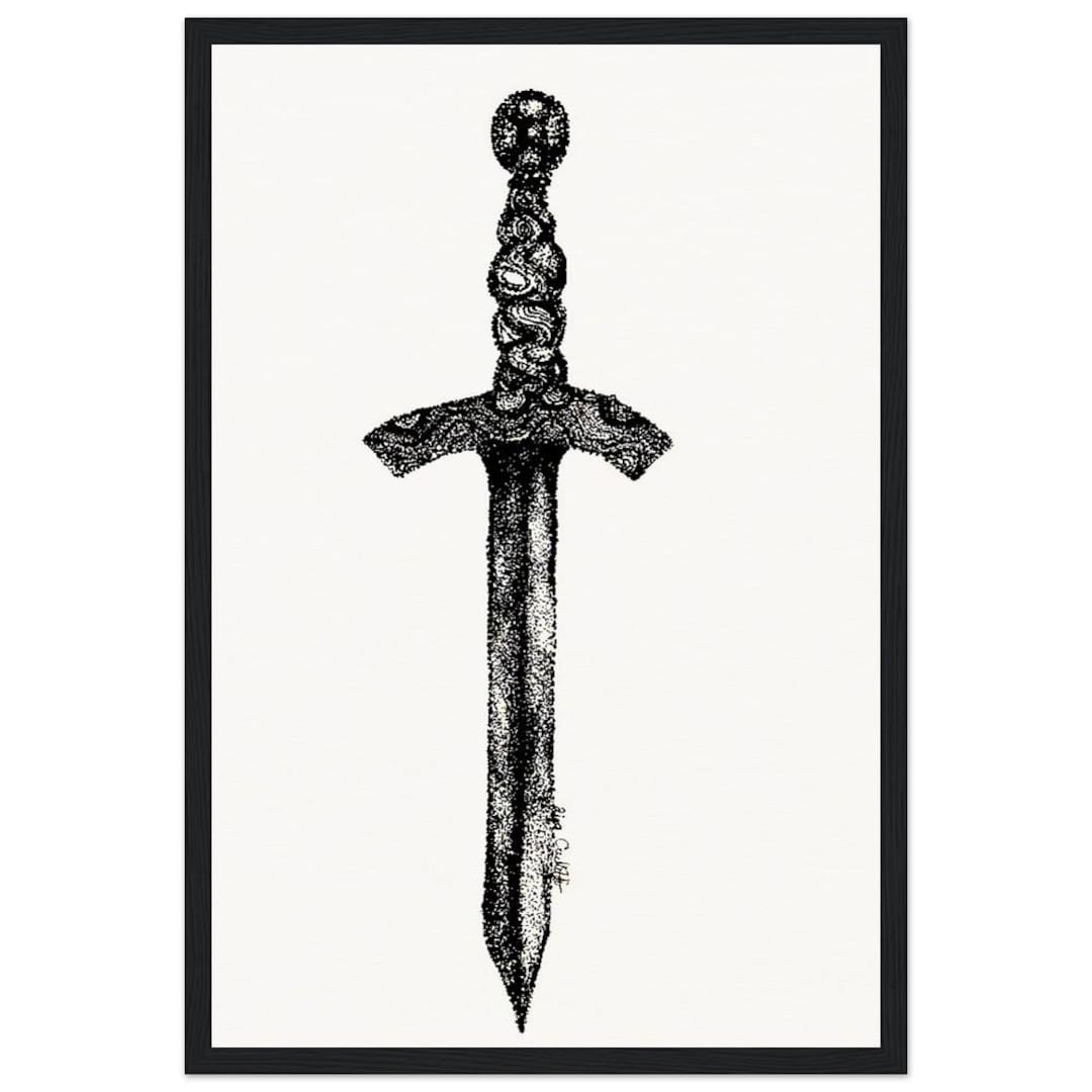 Throne of Glass Sword Art Fantasy TOG Fan Art Framed Aelin Sword Art ...