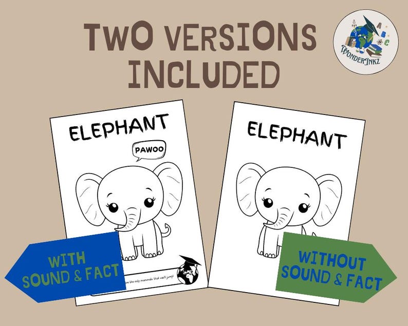 50 Animal Coloring Pages for School Kids Educational Homeschool PDF ...