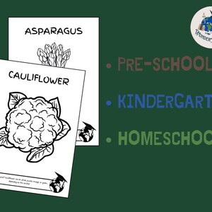 40 Vegetable Coloring Pages for School Kids Educational Homeschool PDF ...