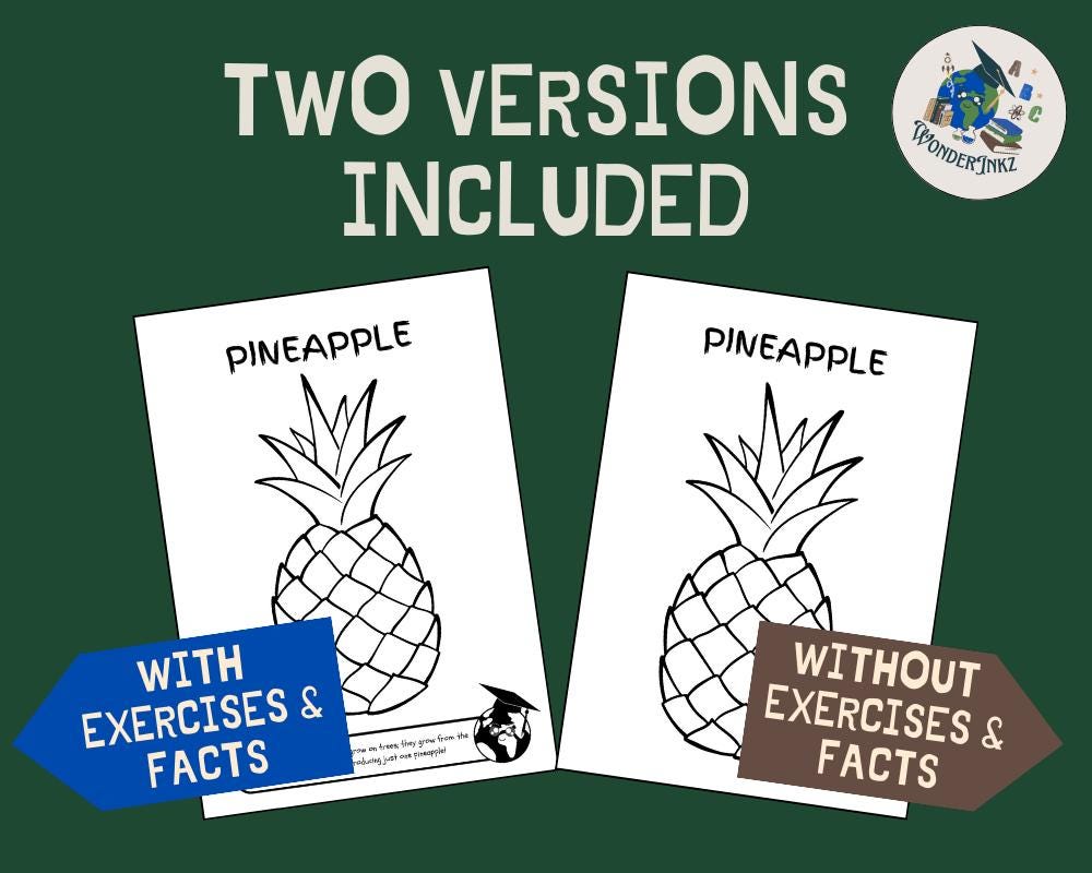 36 Fruit Coloring Pages for School Kids Educational Homeschool PDF ...