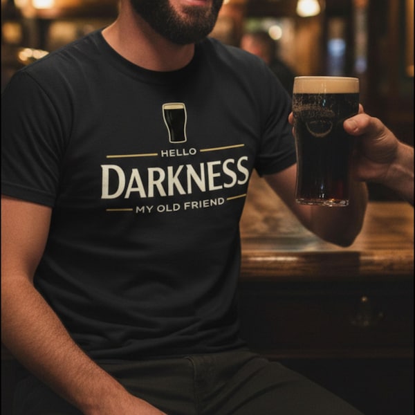 Hello Darkness My Old Friend Guinness Shirt - Etsy