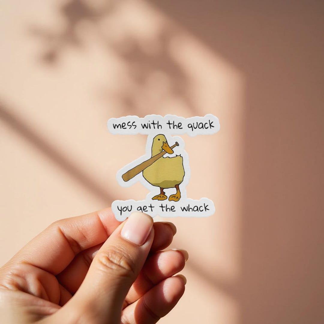 Duck and Baseball Bat Sticker | Mess With the Quack You Get the Whack ...