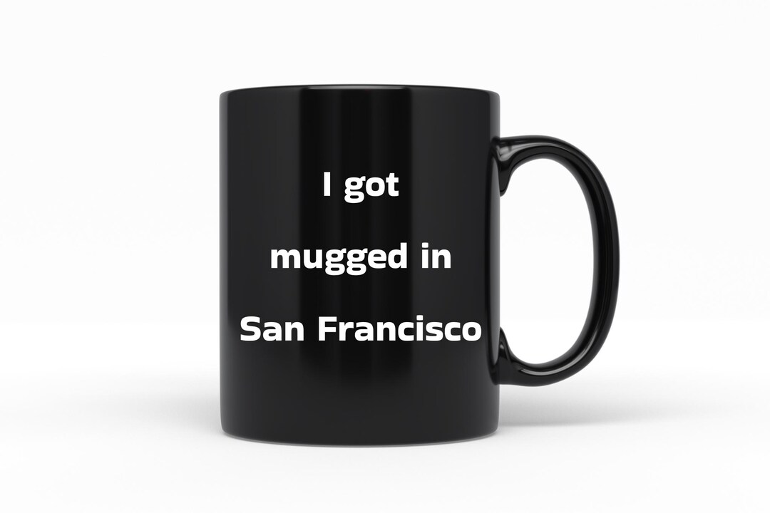 Mugged in San Francisco, Black Ceramic Coffee Mug, 11oz - Etsy