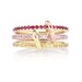 18K Gold Trendy Multi Link Ring in Rouge, Spinelli Kilcollin Dupe, Non ...