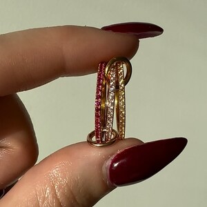 18K Gold Trendy Multi Link Ring in Rouge, Spinelli Kilcollin Dupe, Non ...