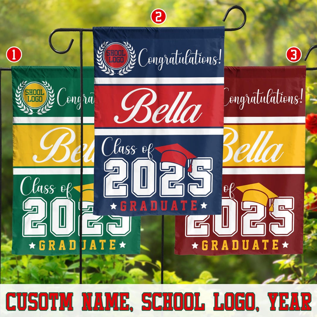 Custom Logo Graduation Flag, Personalized College Graduate Yard Sign ...