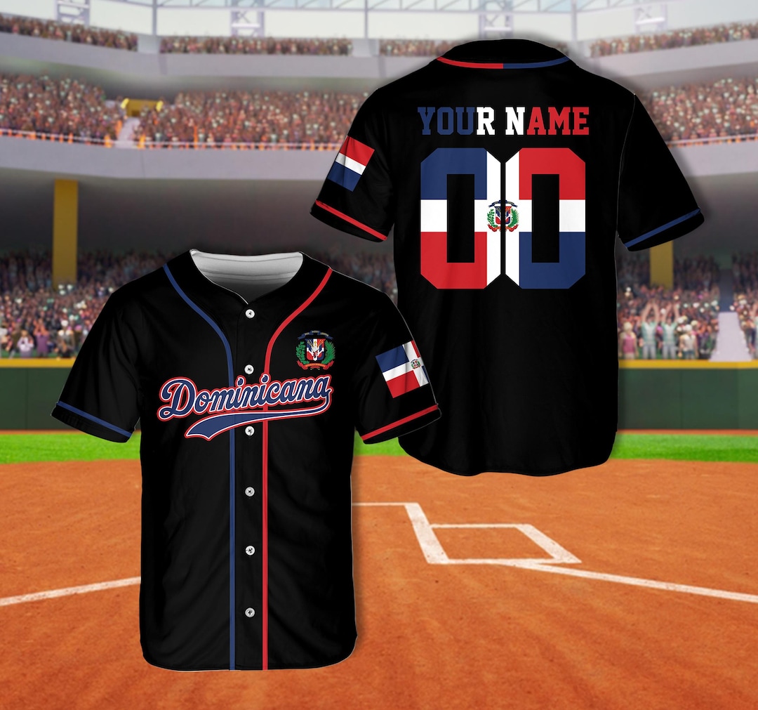 Personalized Dominican Republic Baseball Jersey, Custom Name Dominicana ...