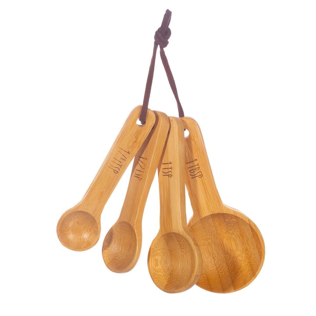 Bamboo Measuring Spoons - Set of 4 - Etsy