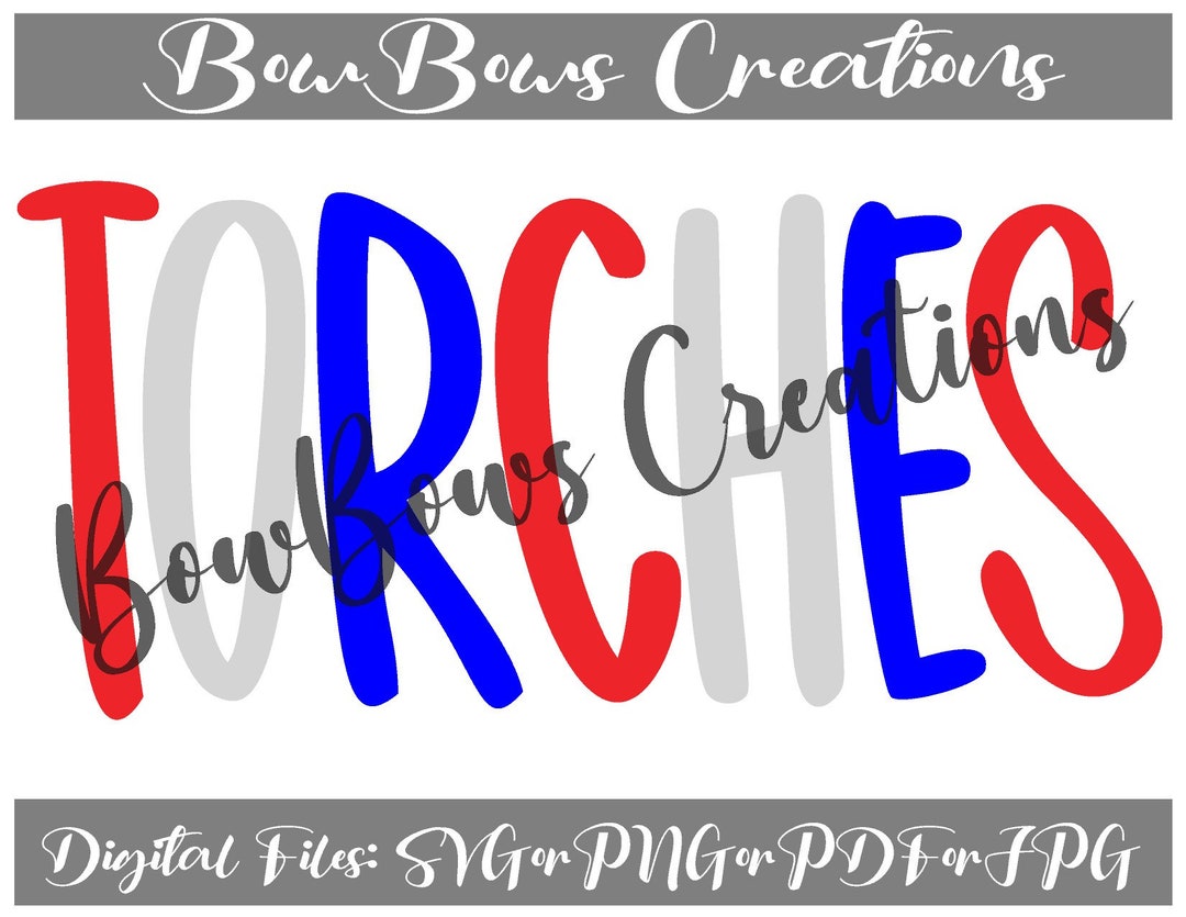 Torches PNG / School / Sports / PTA PTO Sublimation Design / Royal ...
