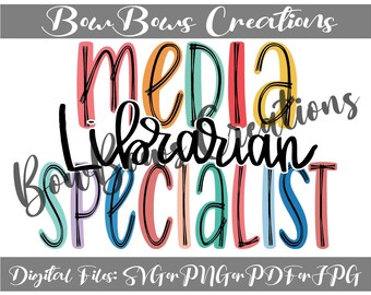 Librarian PNG School Librarian Digital Download Library - Etsy