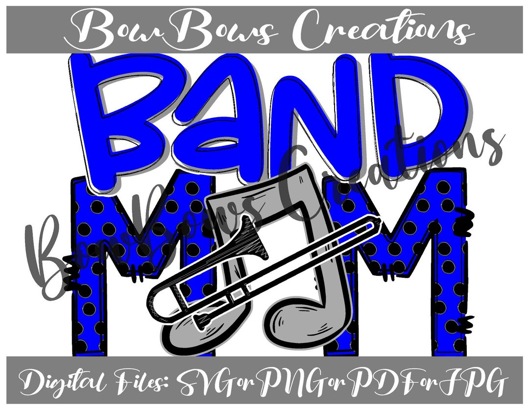Mama Band Trombone Mom Sublimation Design // Sport Digital Download ...