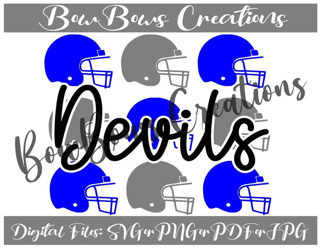 Blue Devils Helmet PNG / School / Sports / PTA PTO Sublimation Design ...