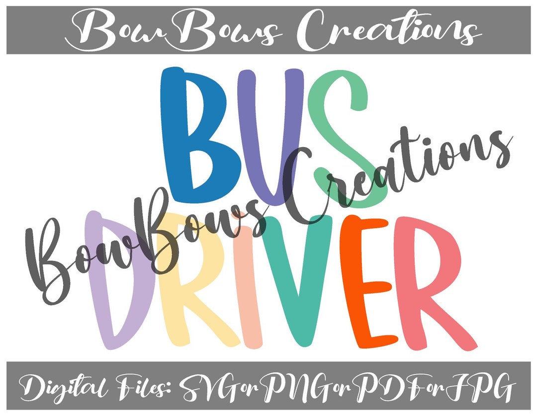 Bus Driver Aide School Bus Sublimation Design // Retro Digital Download ...