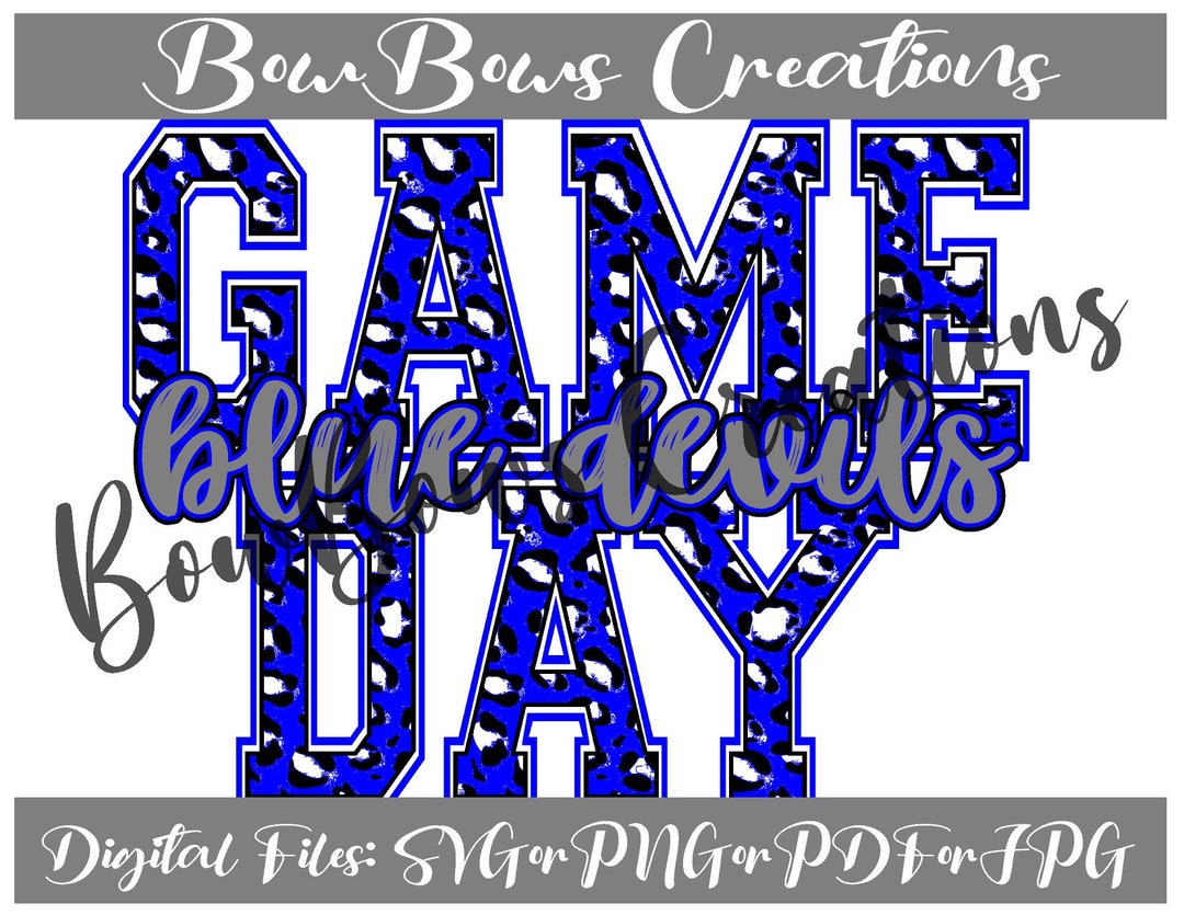 Blue Devils Game Day Sublimation Design // Hand Drawn Digital Download ...