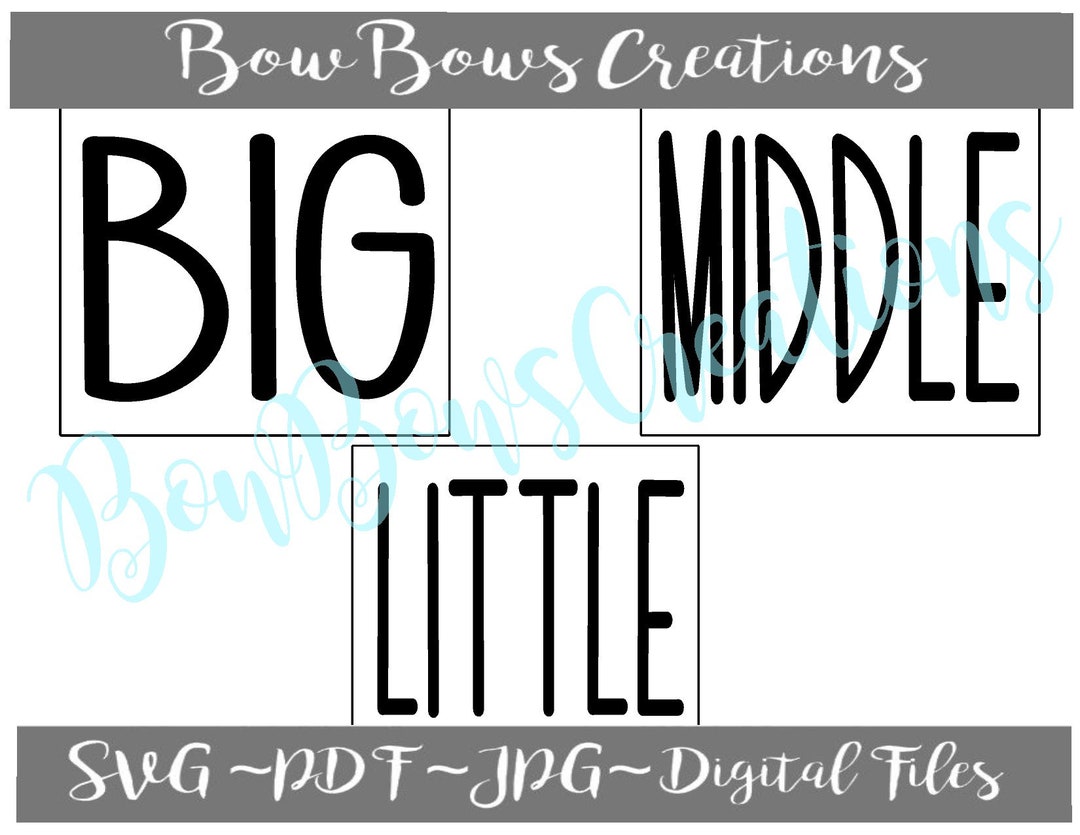 Sibling Big Middle Little Brother Sister Digital File // Png Vinyl Car ...