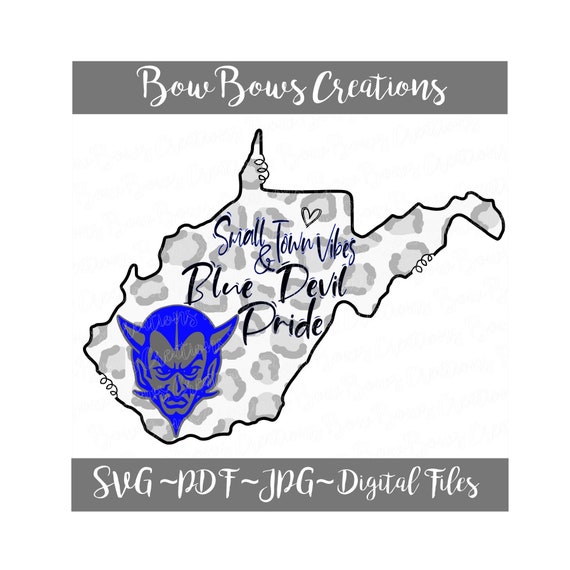 Blue Devil Pride Sublimation Design // Small Town Vibes - Etsy