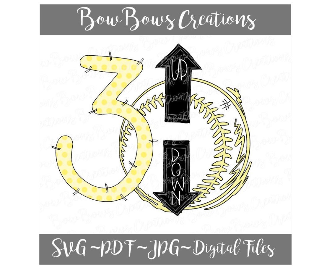 3 up 3 Down Softball Sublimation Design // Sports Digital Download ...