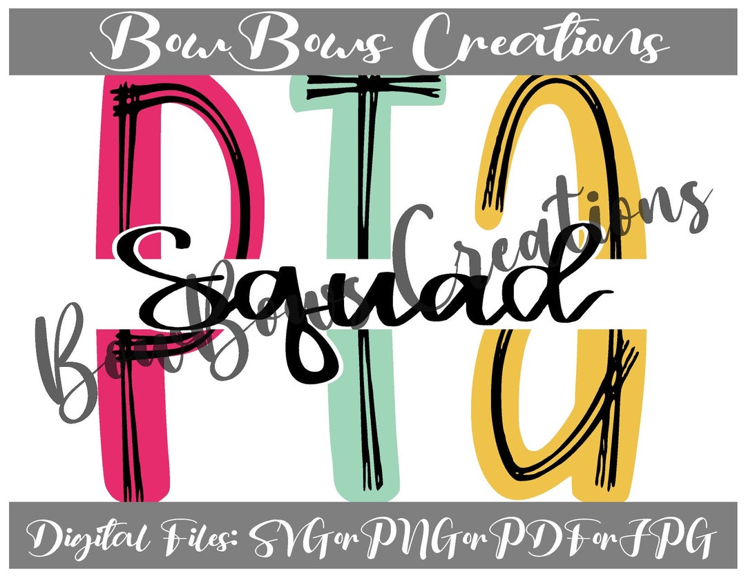 PTA Squad Sublimation Design // Retro Digital Download // Parent ...