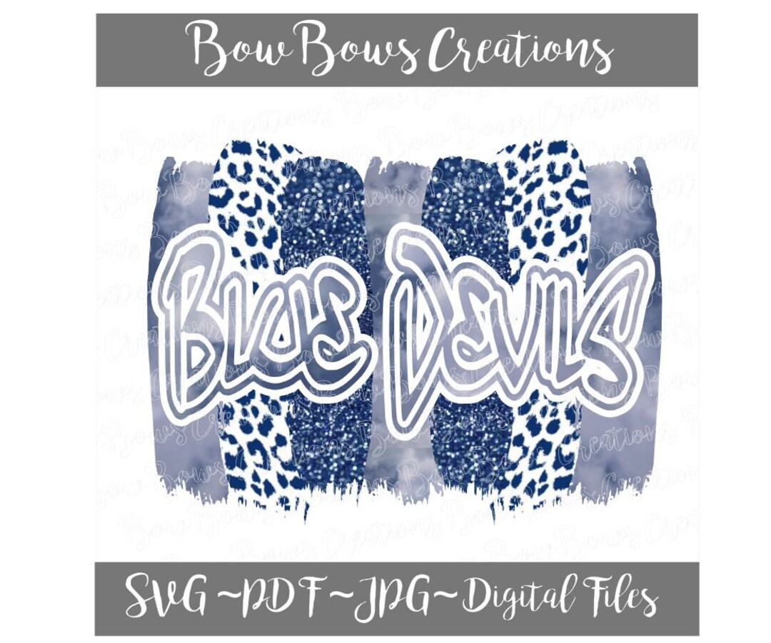 Blue Devils Sublimation Design // Digital Download // Flower and Dots ...