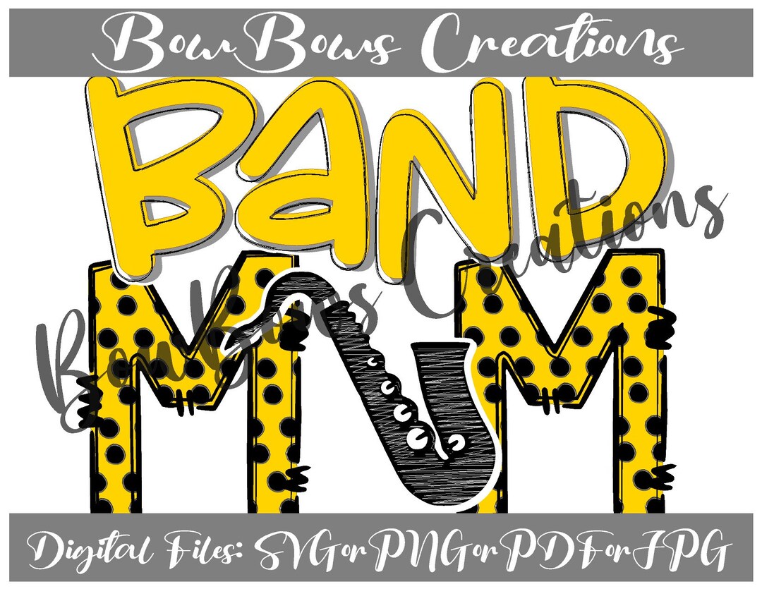 Mama Band Saxophone Mom Sublimation Design // Sports Digital Download ...