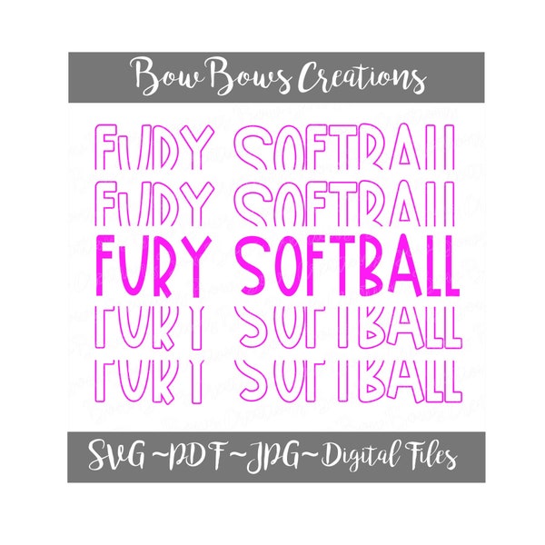 Fury Softball Svg - Etsy