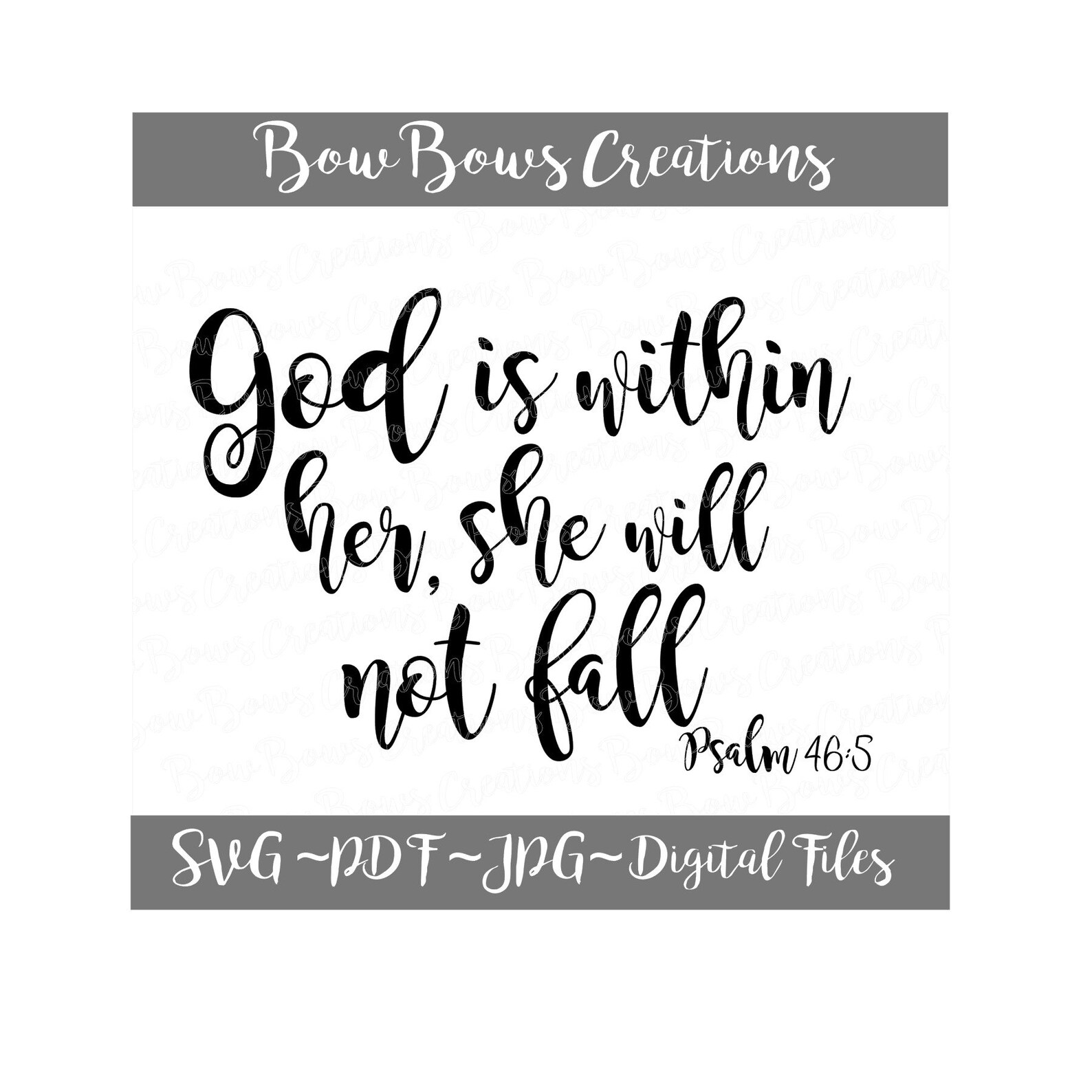 God is Within Her Scripture Cut File // Psalm SVG Vinyl Car | Etsy