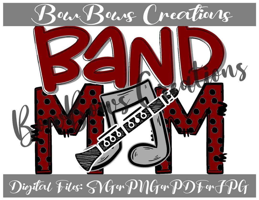 Mama Band Clarinet Mom Sublimation Design // Sport Digital Download ...