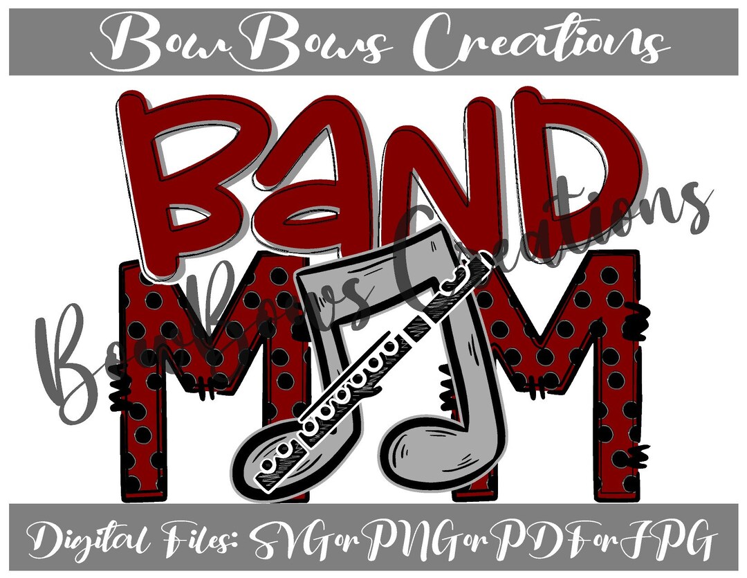 Mama Band Flute Mom Sublimation Design // Sports Digital Download ...