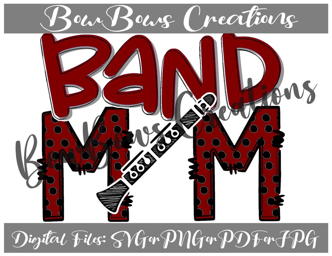 Mama Band Clarinet Mom Sublimation Design // Sports Digital Download ...