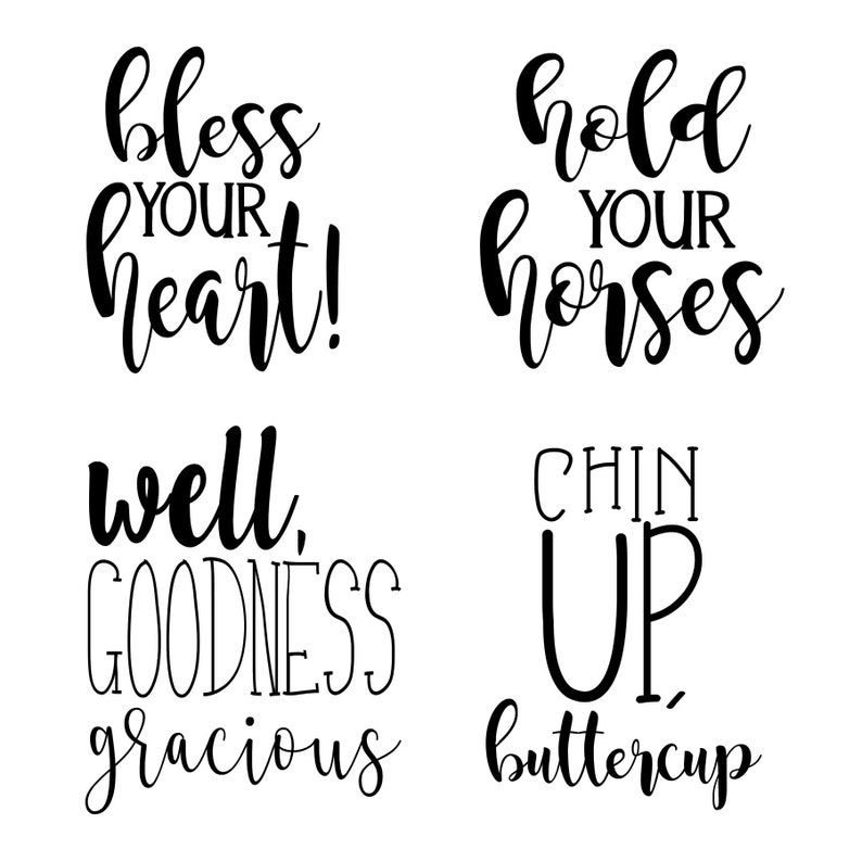 Southern Slang Wording Digital Cut File // SVG Vinyl Car Window Sticker ...