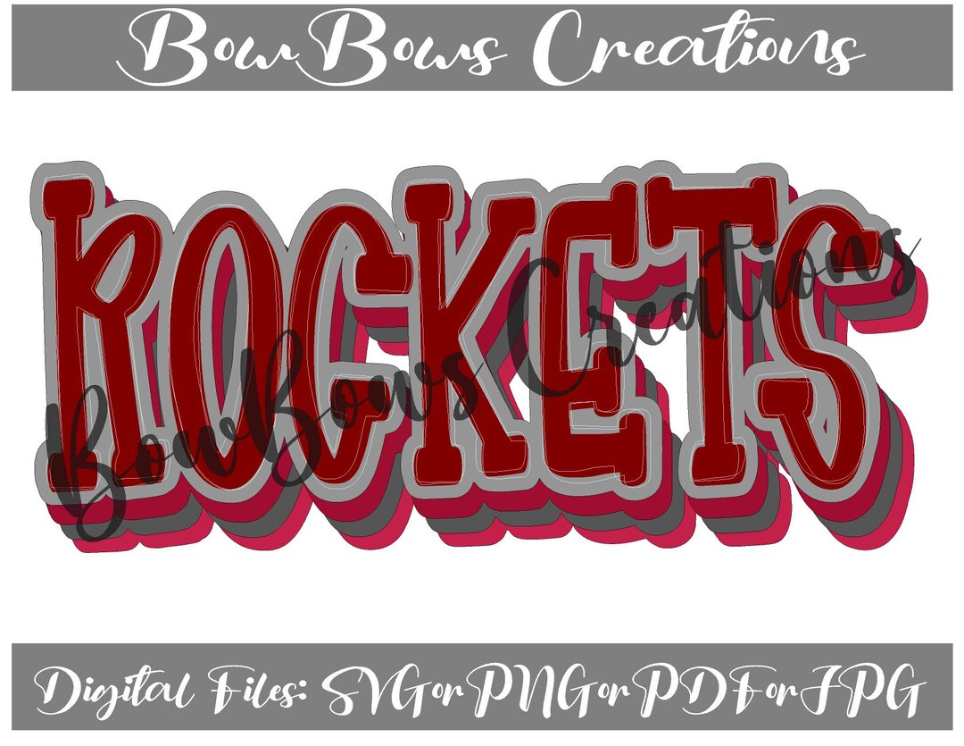 Rockets Doodle Letters PNG / School / Sports / PTA PTO Sublimation ...