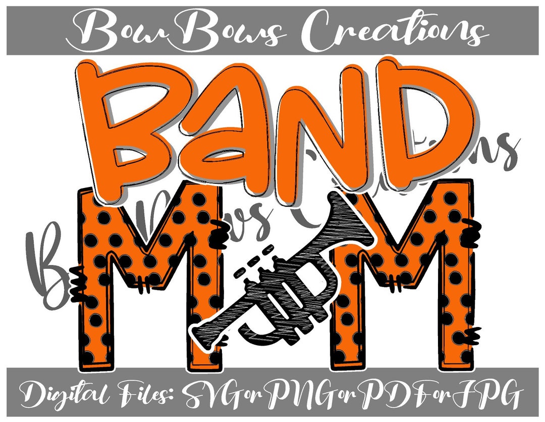 Mama Band Trumpet Mom Sublimation Design // Sports Digital Download ...