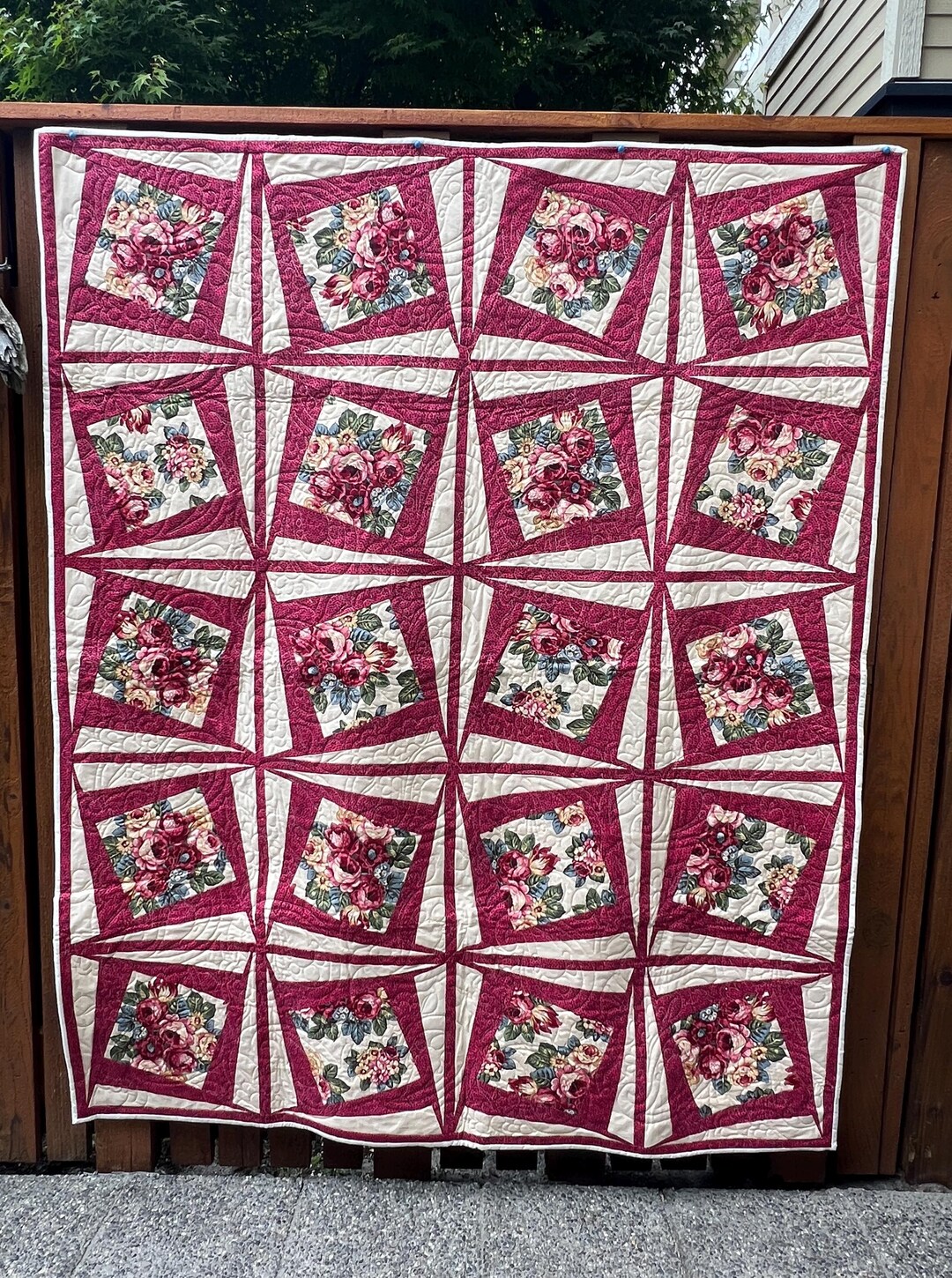 Wonky Square Quilt - Etsy