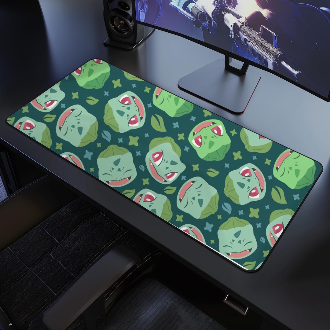 Bulbasaur Super Cute Desk Mat Pokémon Anime Mouse Pad 3 Sizes L XL XXL ...