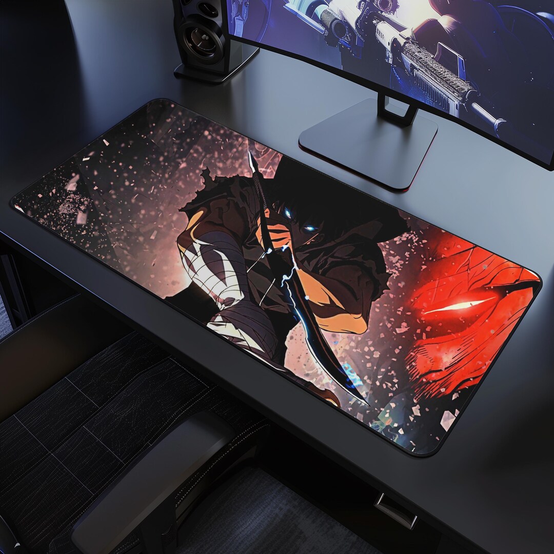 Solo Leveling Sung Jinwoo Desk Mat 3 Sizes Mouse Pad Korean Anime ...
