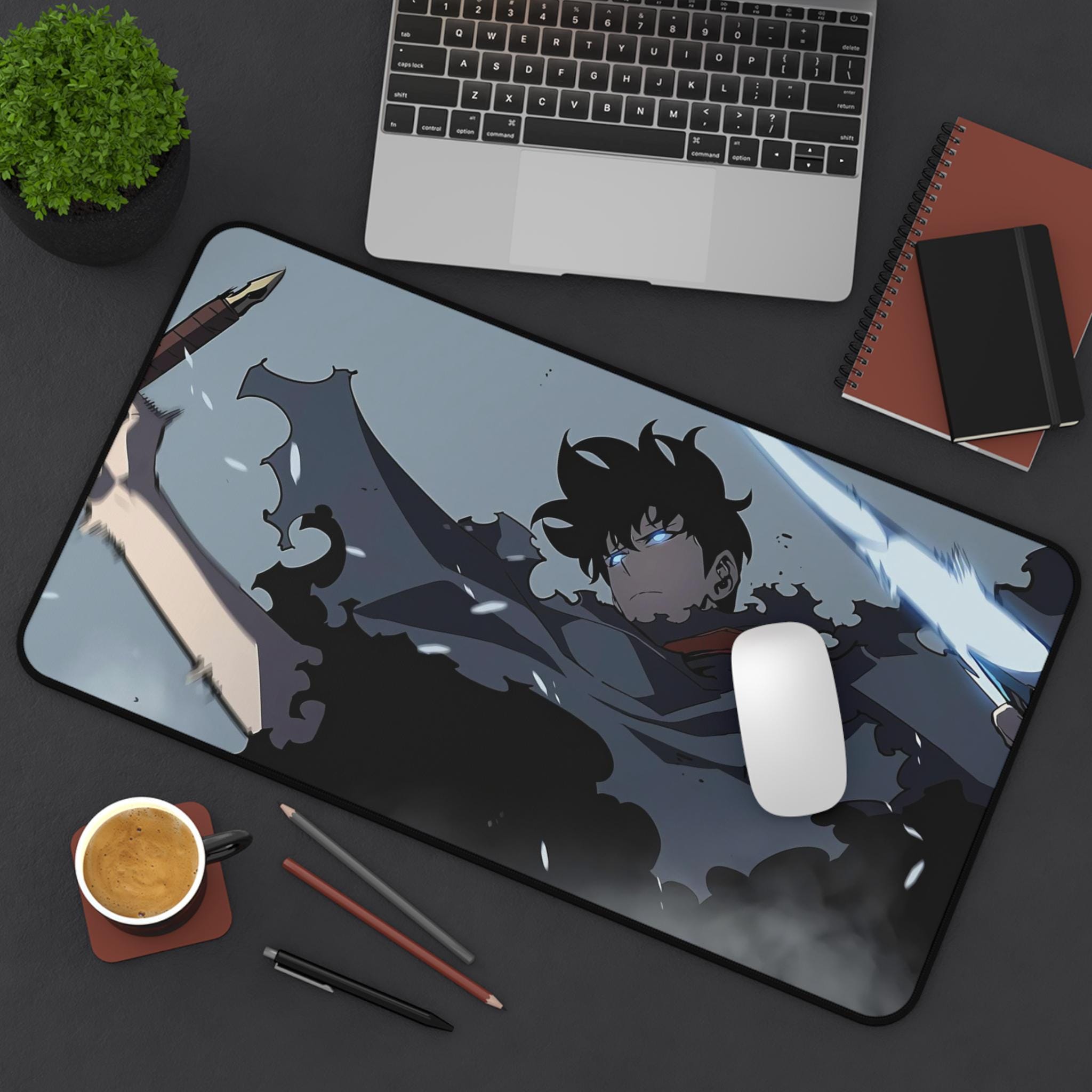 Solo Leveling Sung Jinwoo Desk Mat 3 Sizes Mouse Pad Korean Anime ...