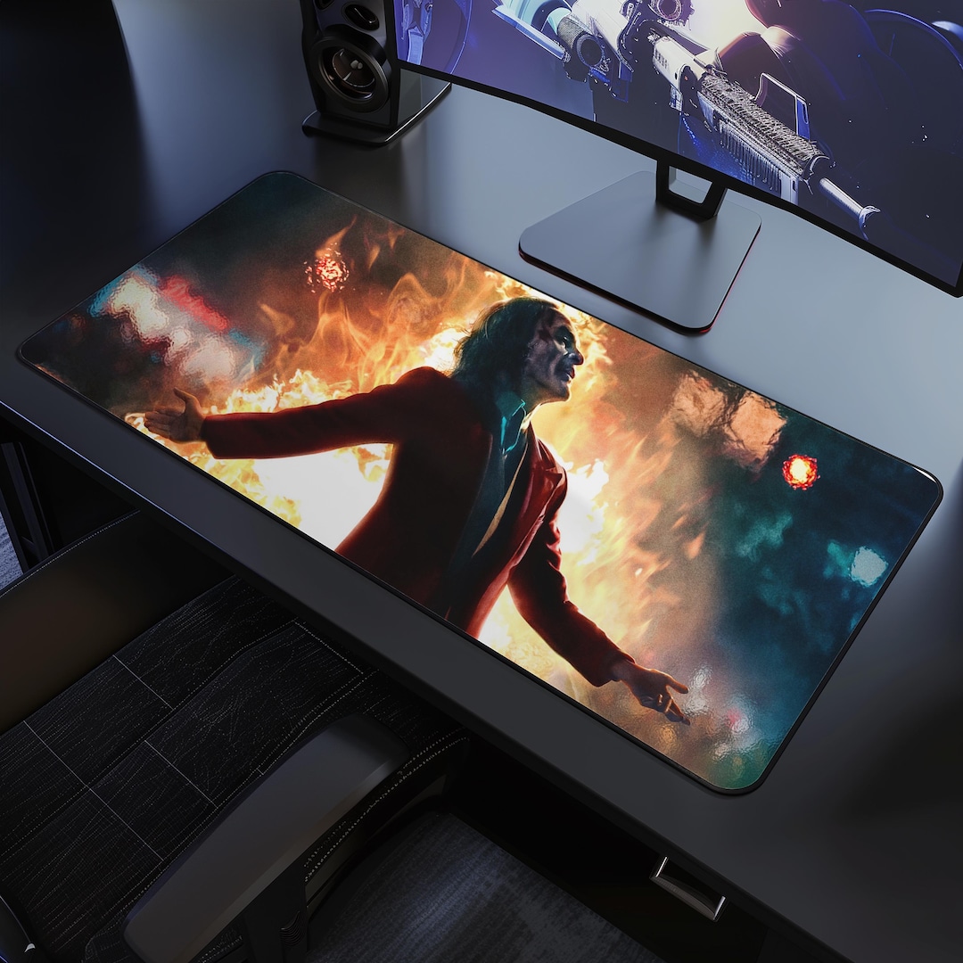 Joker Clown Desk Mat High Quality Comic-themed Playmat 3 Sizes Large XL ...