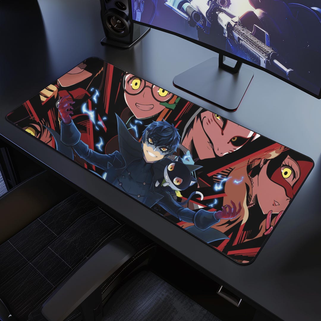 Persona 5 Desk Mat Premium Quality Playmat Perfect Gift for Gamers ...