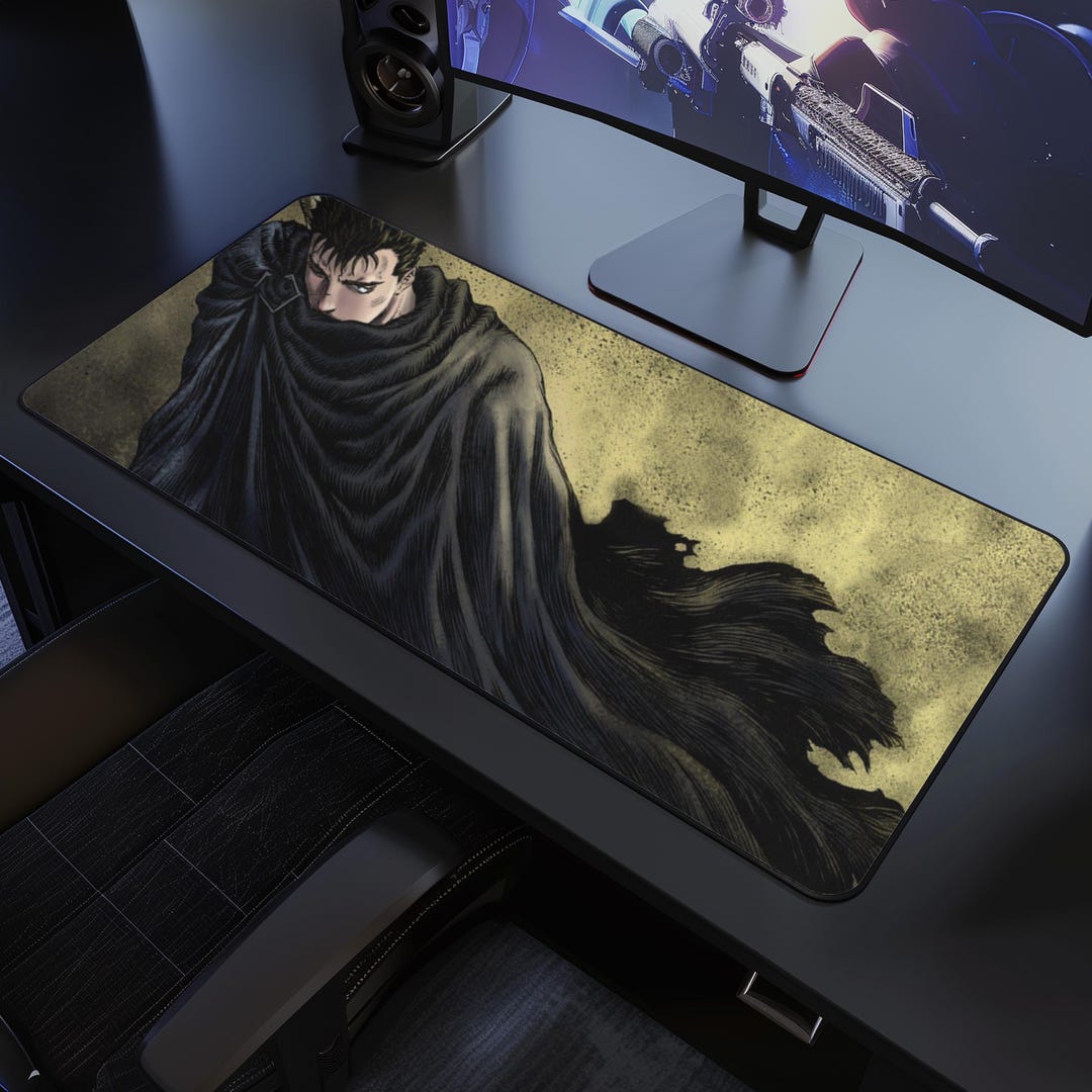 Berserk Guts Anime Desk Mat 3 Sizes Retro Japanese Anime Gamer Gift for ...