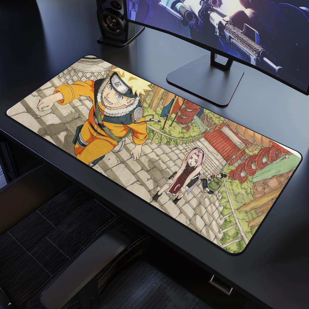 Naruto Shinobi Duo Anime Desk Mat Ninja-inspired Mouse Pad 3 Sizes L XL ...