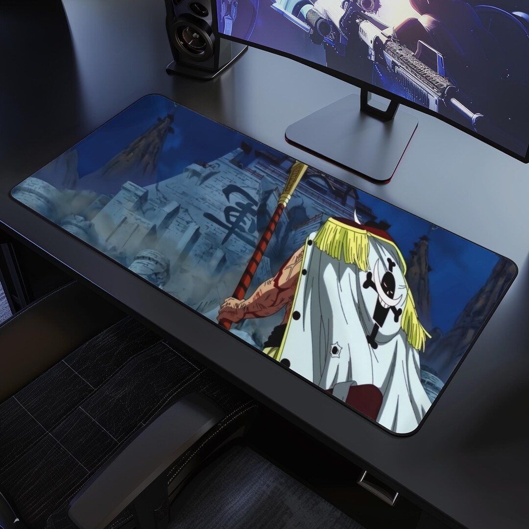 One Piece Anime Desk Mat Luffy Whitebeard gamer Gift for All Japanese ...