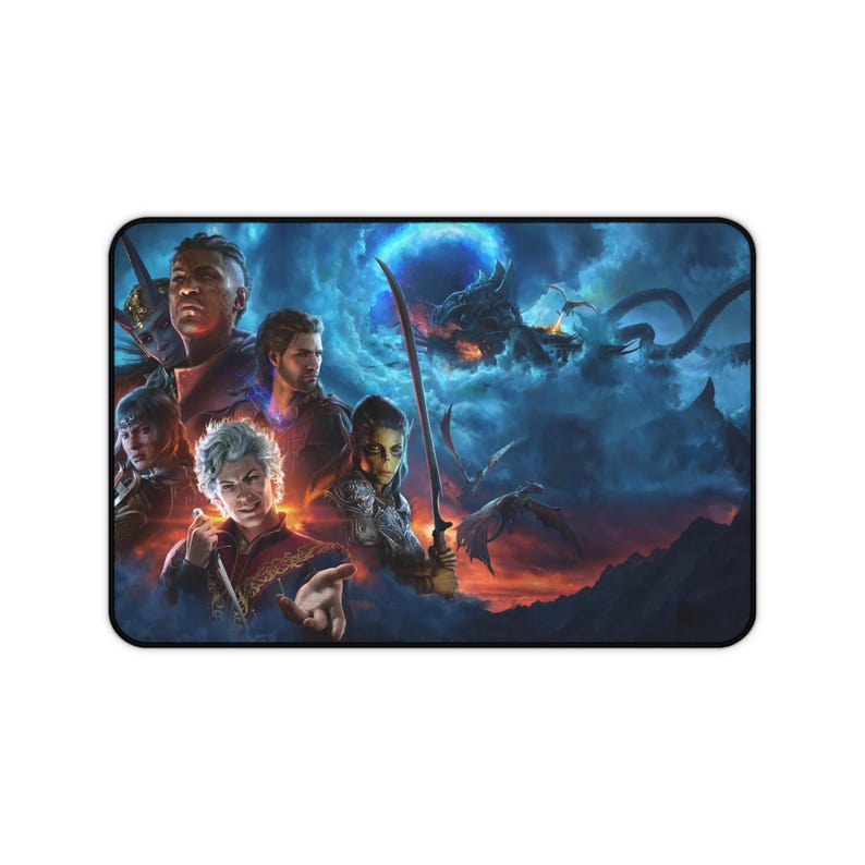 Baldur's Gate 3 Desk Mat Premium Fantasy Gaming Playmat Dnd Inspired ...