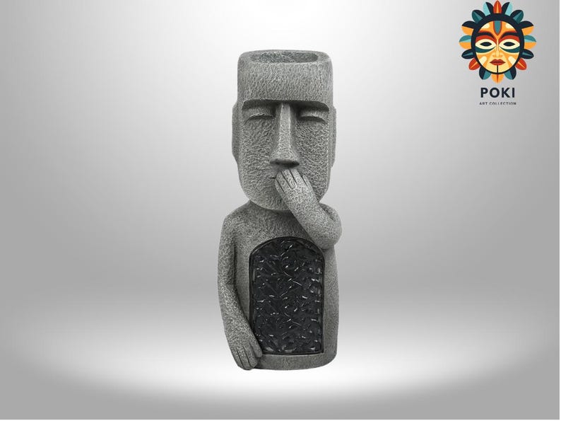 See Hear Speak No Evil Garden Statues - Creative Easter Island Resin ...