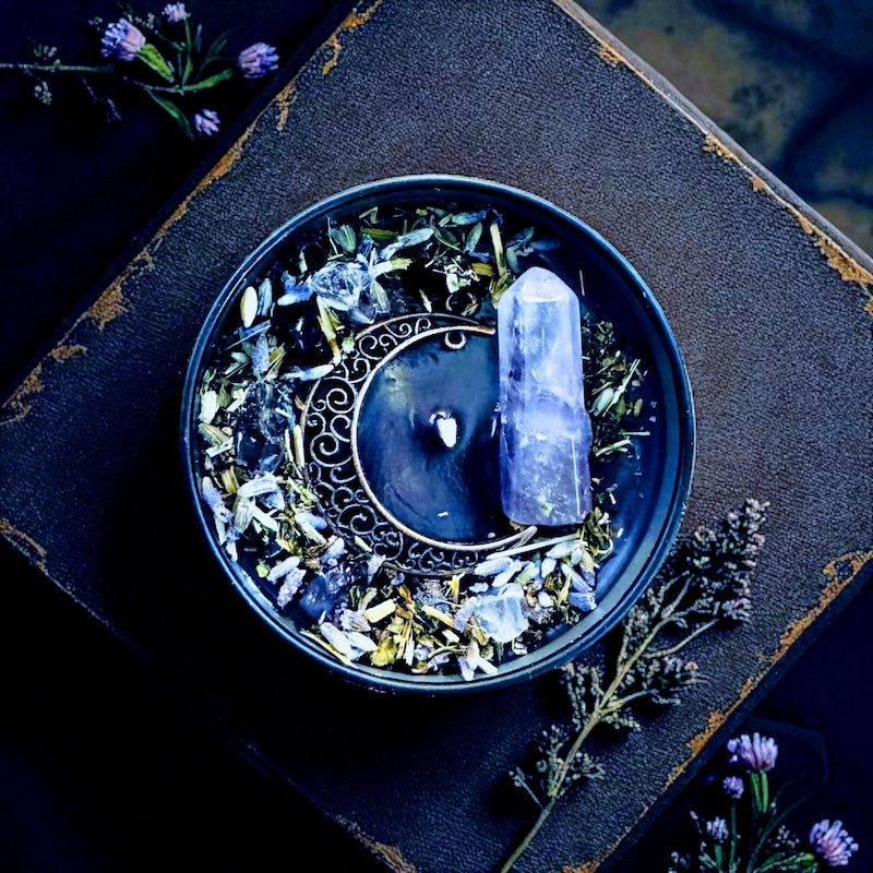 Relax Crystal Candle - Etsy