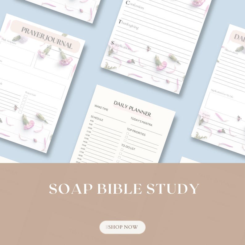 SOAP Bible Study Printable - Prayer Journal - Daily Devotional - ACTS ...