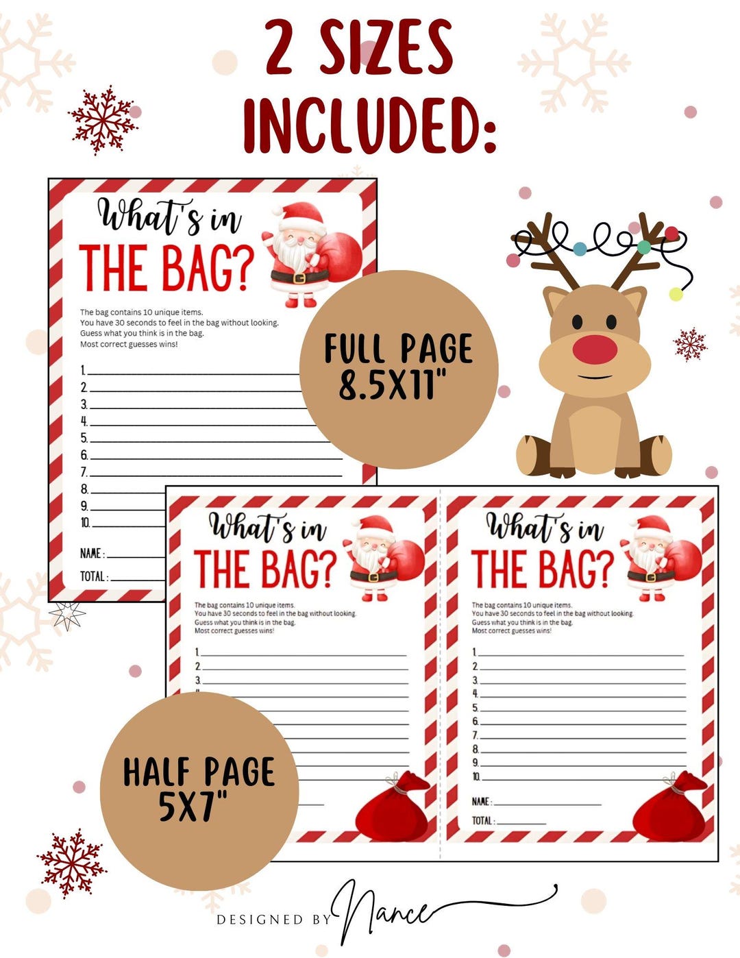 Christmas What's in the Bag Game, Office Christmas Game , Family Game ...