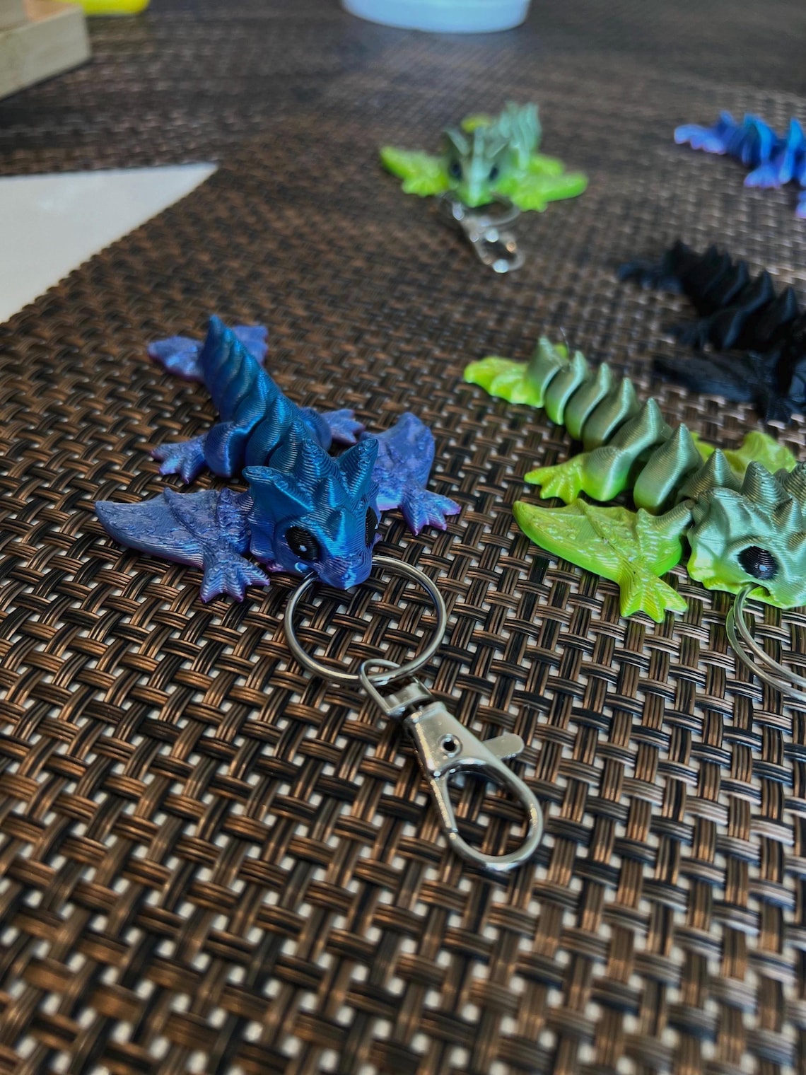 3D Printed Dragon Keychain, Personalized, Choose Your Color and Design ...