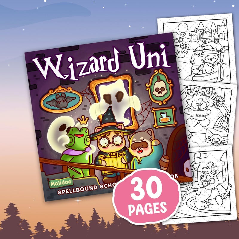 Funny Witch Coloring - Etsy