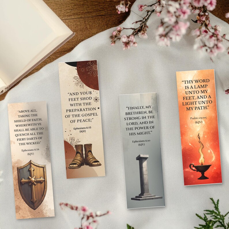 Armor of God Bookmarks Printable | Ephesians 6 Bible Verse Bookmarks - Etsy