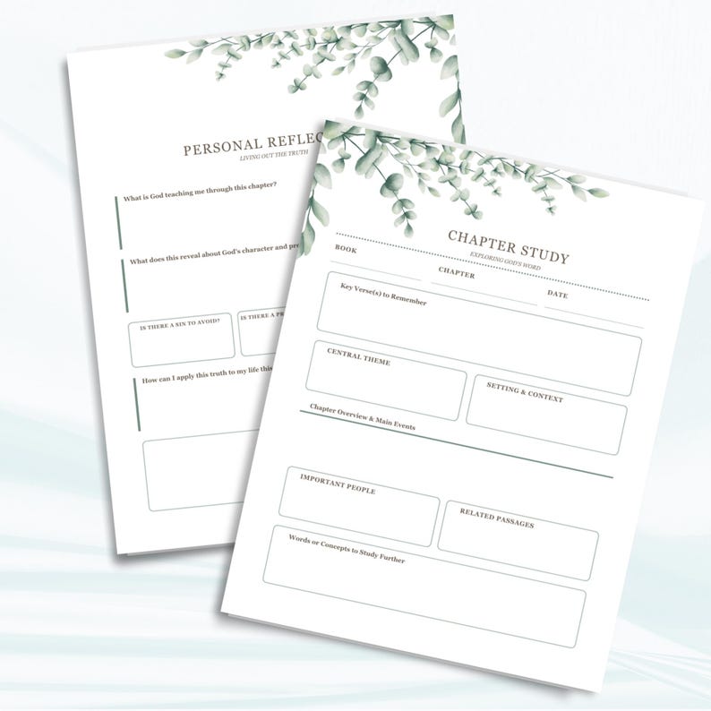 Bible Chapter Study Worksheet | Scripture Study Guide (digital PDF) - Etsy